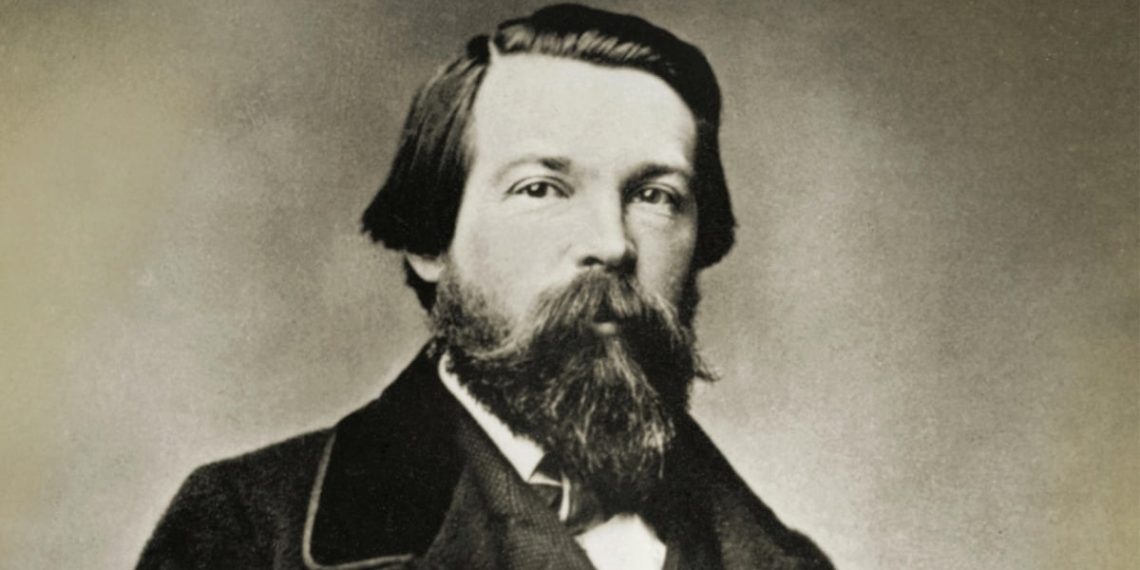 La mano sobre el Manifiesto | Friedrich Engels (1820-1895) - Upaninews